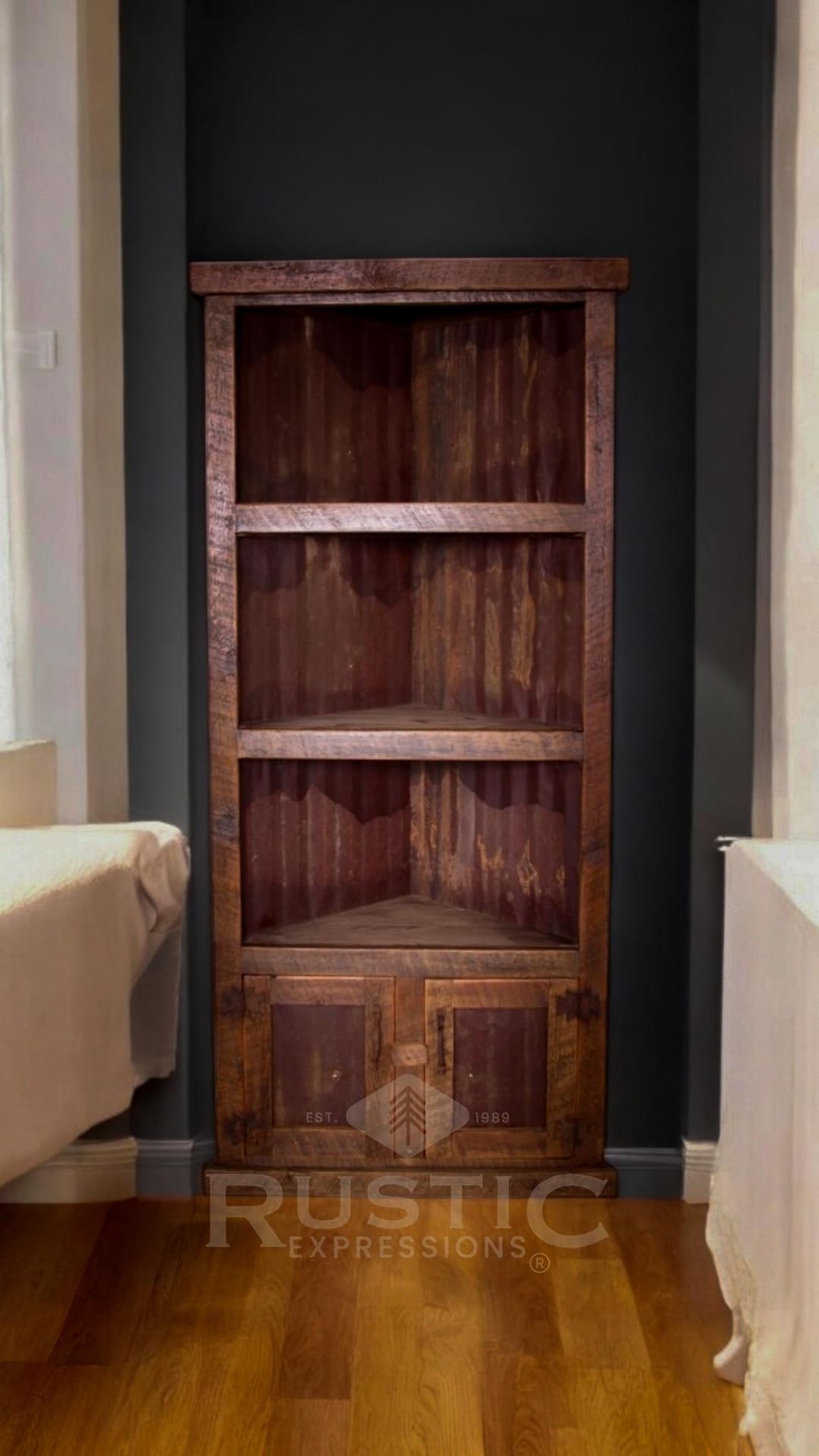 Old Fashion Corner Cabinet, Corner Organizer, Rustic Corner Shelve ...
