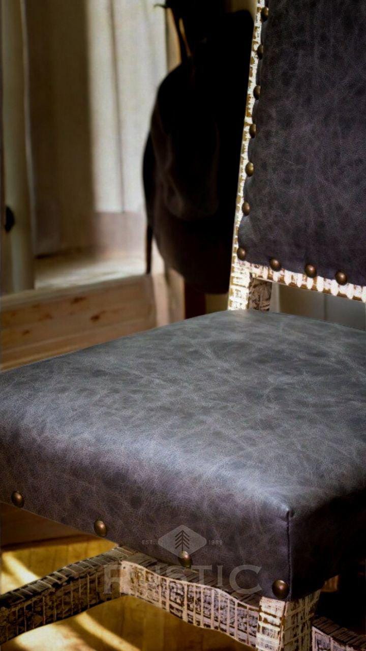Uphsolstered Old Fashion Texas Chair, Handmade Rustic Wooden Chair ...