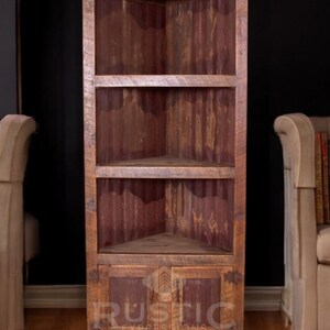 Old Fashion Corner Cabinet, Corner Organizer, Rustic Corner Shelve ...