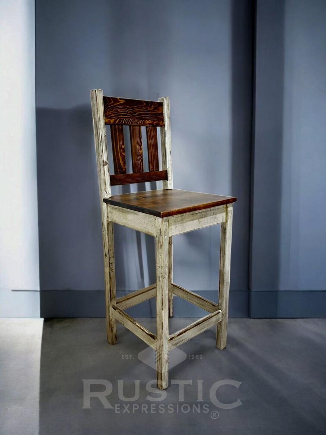 Tahos Stool, Rustic Pine Stool, Handmade Bar or Counter High Seating ...