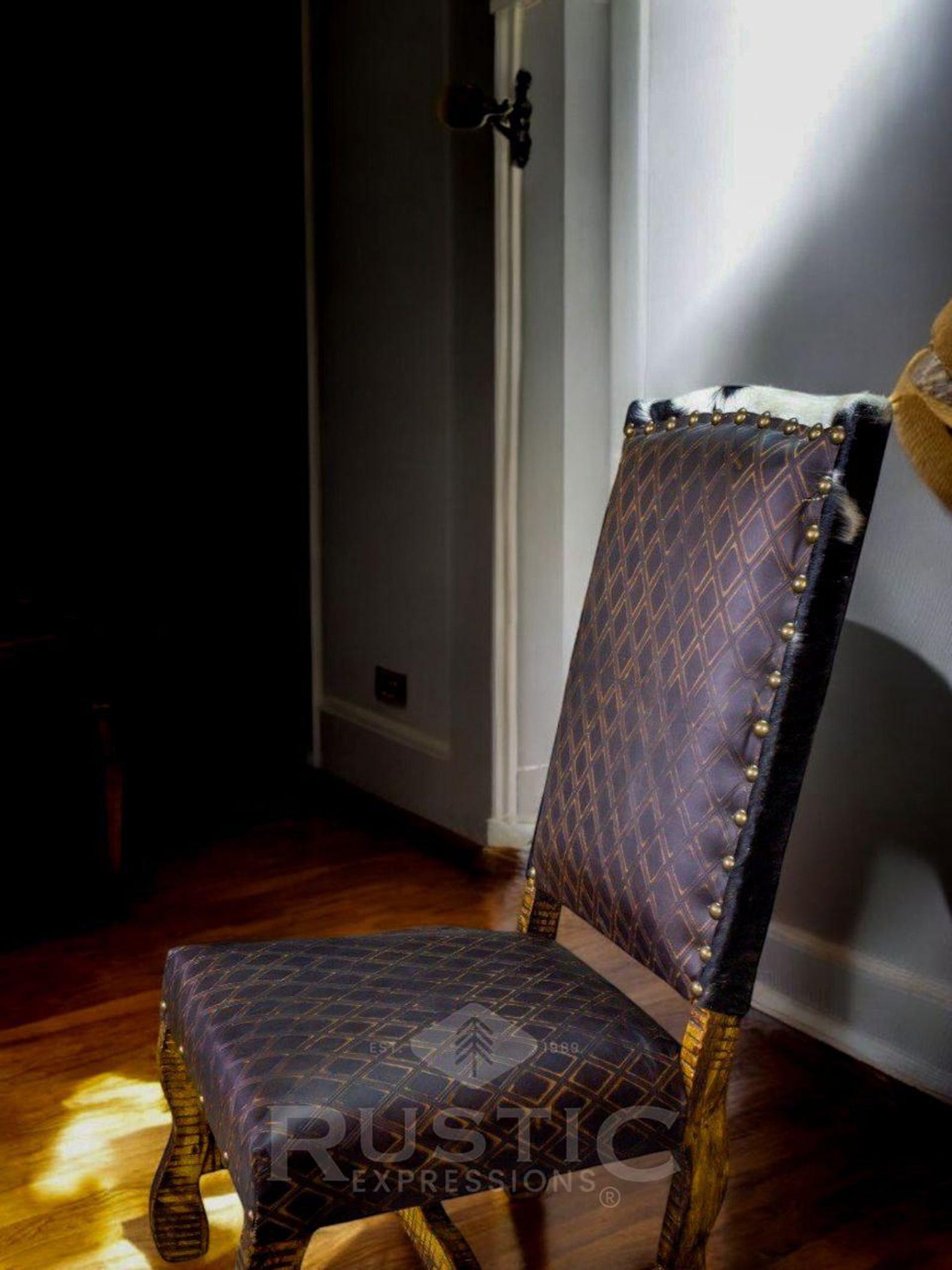 Uphsolstered Old Fashion Texas Chair, Handmade Rustic Wooden Chair ...