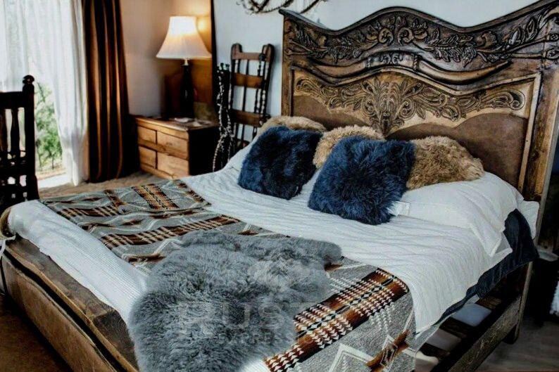 Bull Bed,handmade Rustic Solid Wood Bed Frame, Heavy-duty Handmade ...