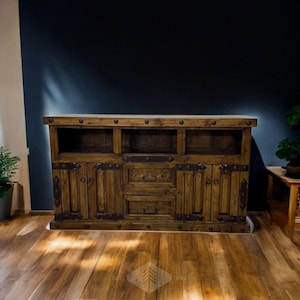 Dakota TV Console, Stylish & Rustic, Rustic TV Console, Metal Accents ...
