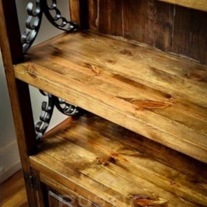 Metal Scroll Bookcase, Unique Vintage Home Decor, Rustic Book Storage ...