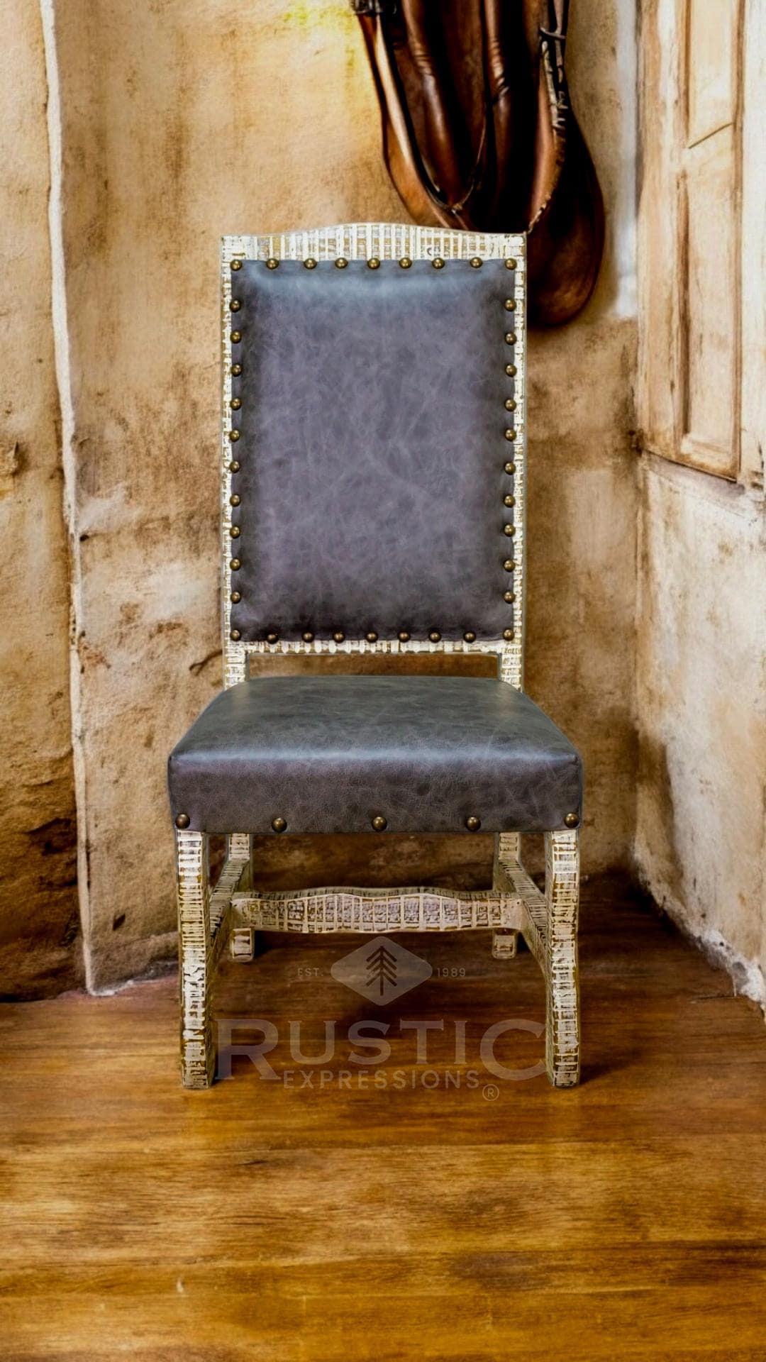 Uphsolstered Old Fashion Texas Chair, Handmade Rustic Wooden Chair ...