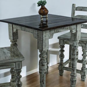 Farm Pub Table Rustic Wood Dining Table Distressed High Top Table ...