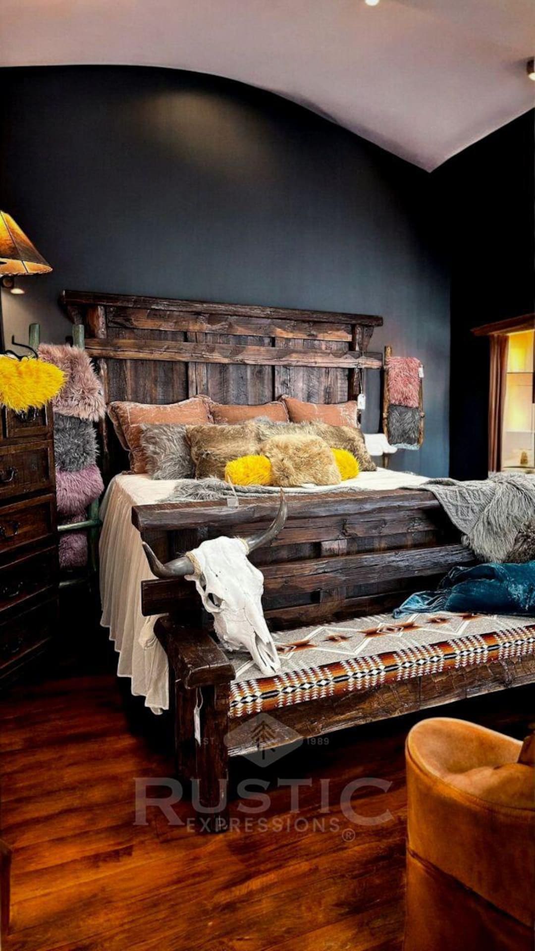 Old Fashion Bed, Handcrafted Rustic Bed, Eco-friendly Solid Wood Bed ...