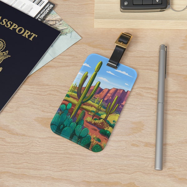Cactus Luggage Tag - Etsy