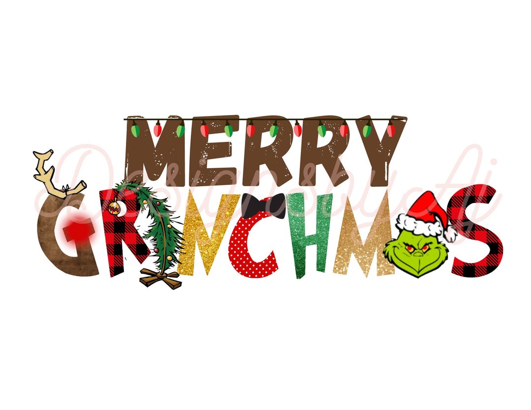 Merry Grinchmas Editable File - Etsy