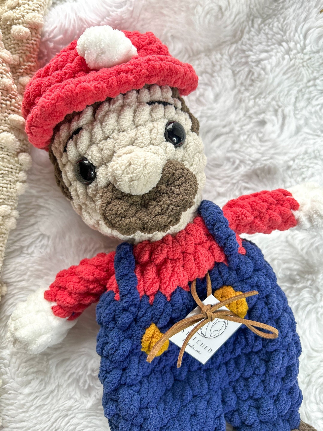 Mario Super Bro Lovey Birthday Gift Easter Gift for Boys Crochet Mario ...