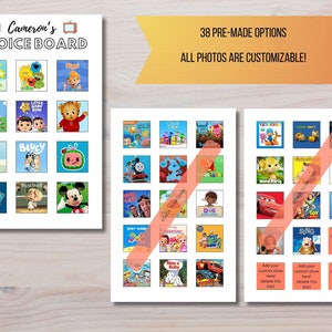 Customizable Choice Board; Autism; Non-verbal, Pre-verbal, Speech Tool ...