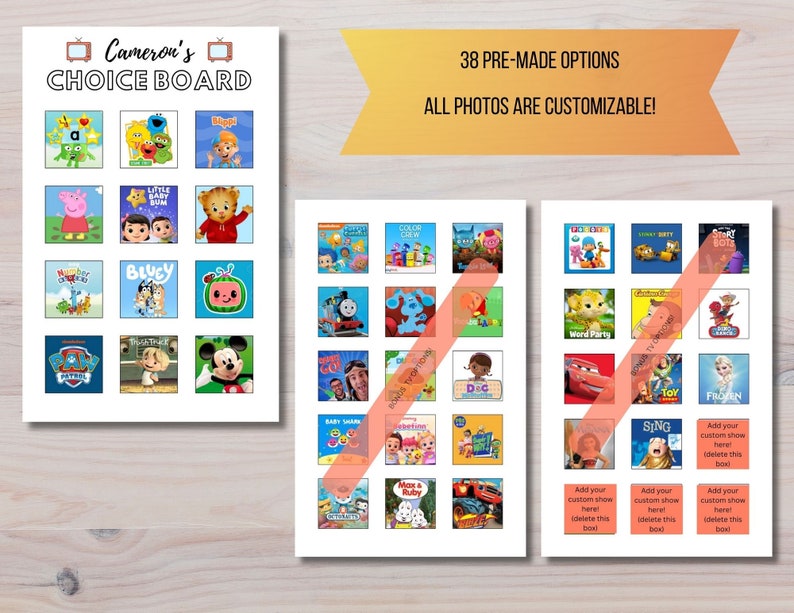 Customizable Choice Board; Autism; Non-verbal, Pre-verbal, Speech Tool ...