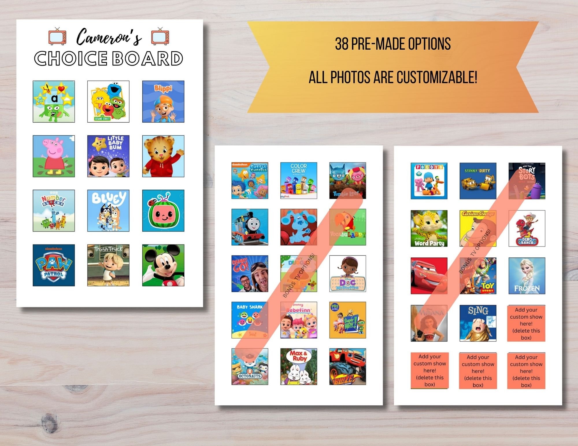 Customizable Choice Board; Autism; Non-verbal, Pre-verbal, Speech Tool ...