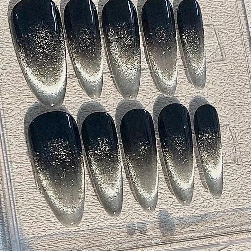 Silver Fake Nails - Etsy