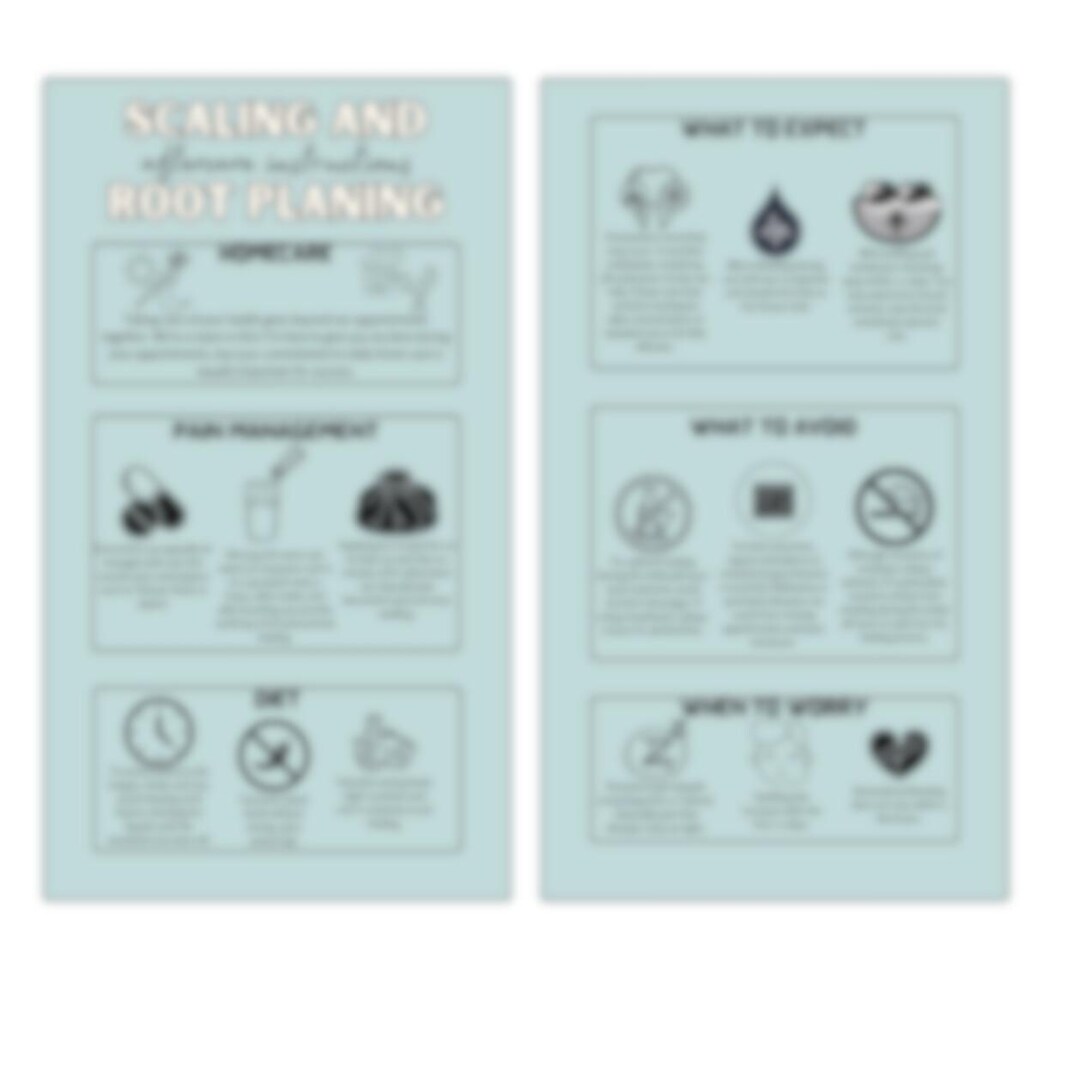Scaling and Root Planing After-care Card | Compact Dental Patient ...