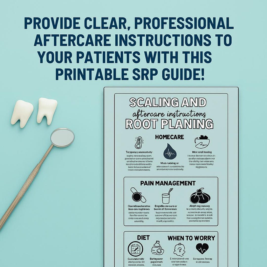 Scaling and Root Planing After-care Card | Compact Dental Patient ...