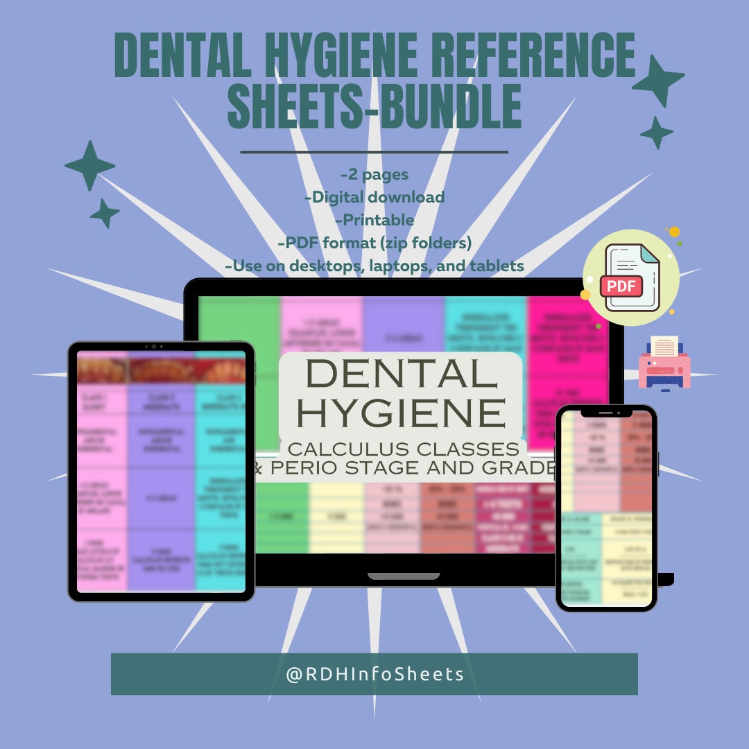 Periodontal Stage & Grade, Calculus Class | Dental Hygiene Clinic Study ...