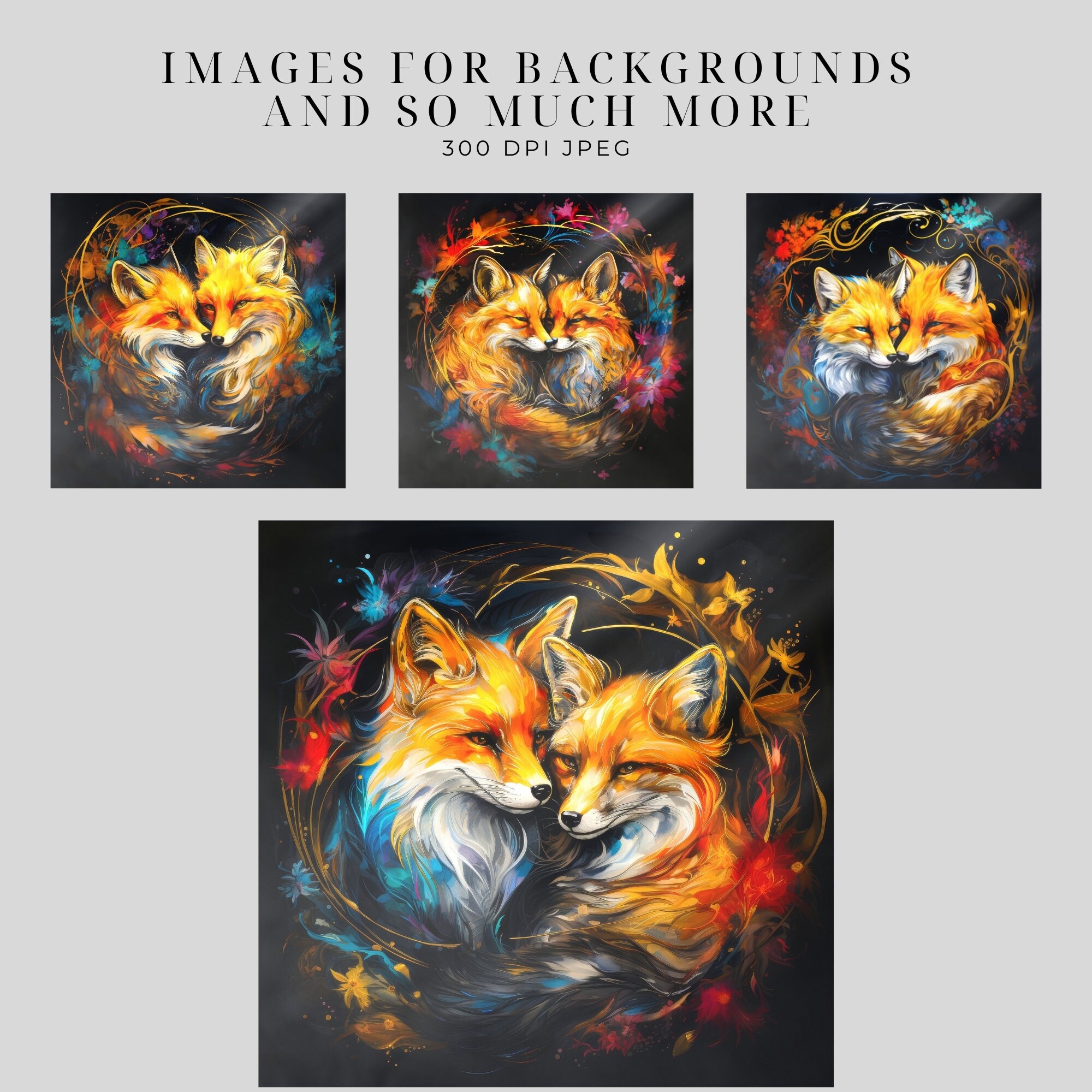 Woodland Fox Digital Paper Background Clipart-jpeg Images-forest Animal ...