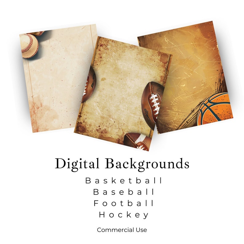 5x7 Sports Background Frame Clipart, Digital Backgrounds, Basketball ...