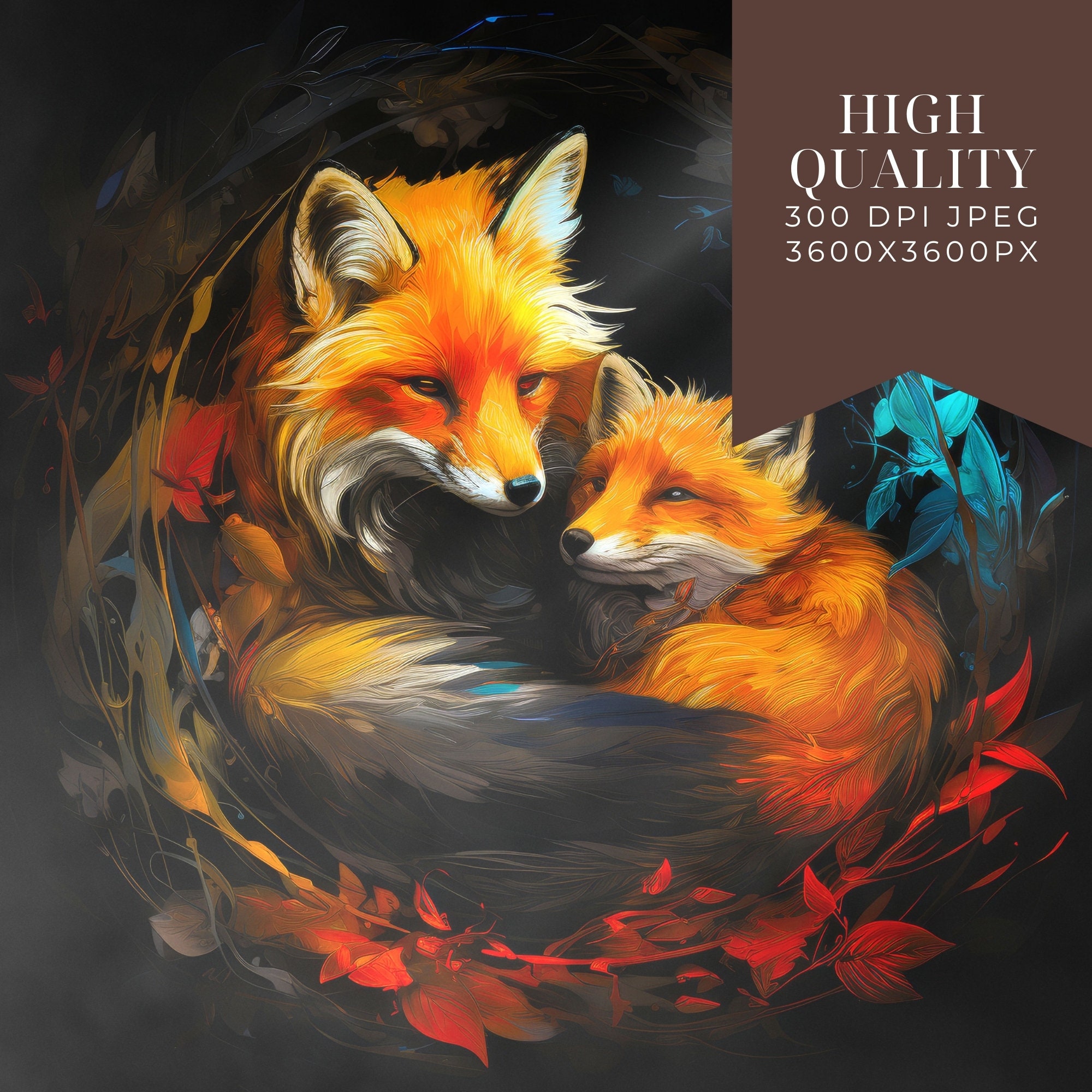 Woodland Fox Digital Paper Background Clipart-jpeg Images-forest Animal ...