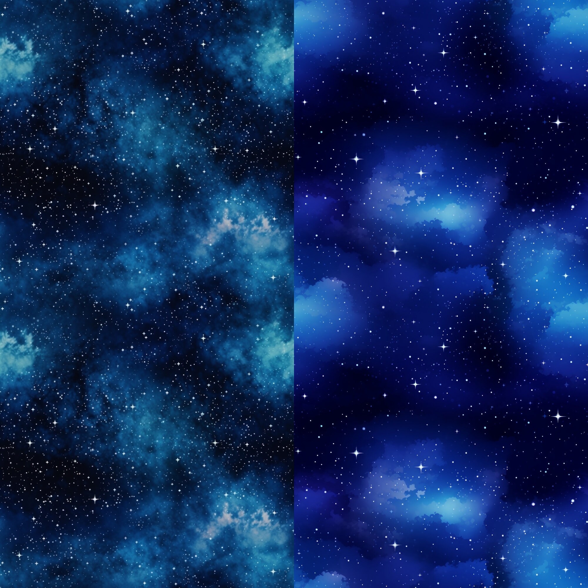 Stary Night Sky Seamless Digital Paper Clipart-galaxy Stars Pattern ...