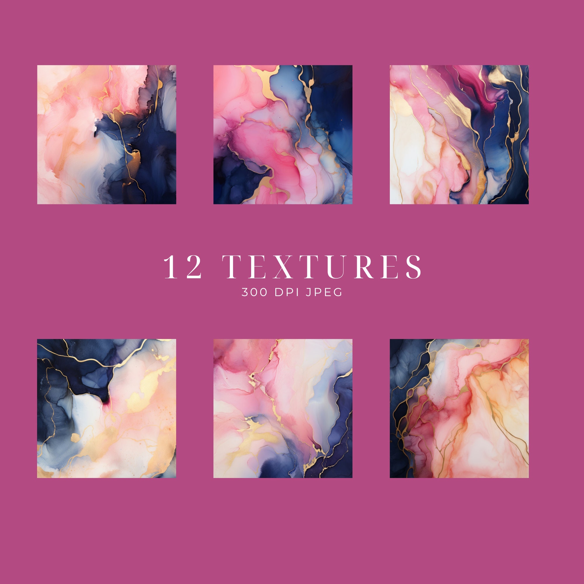 Navy Blue Pink Blush Alcohol Ink Texture Clipart-jpeg Images commercial ...