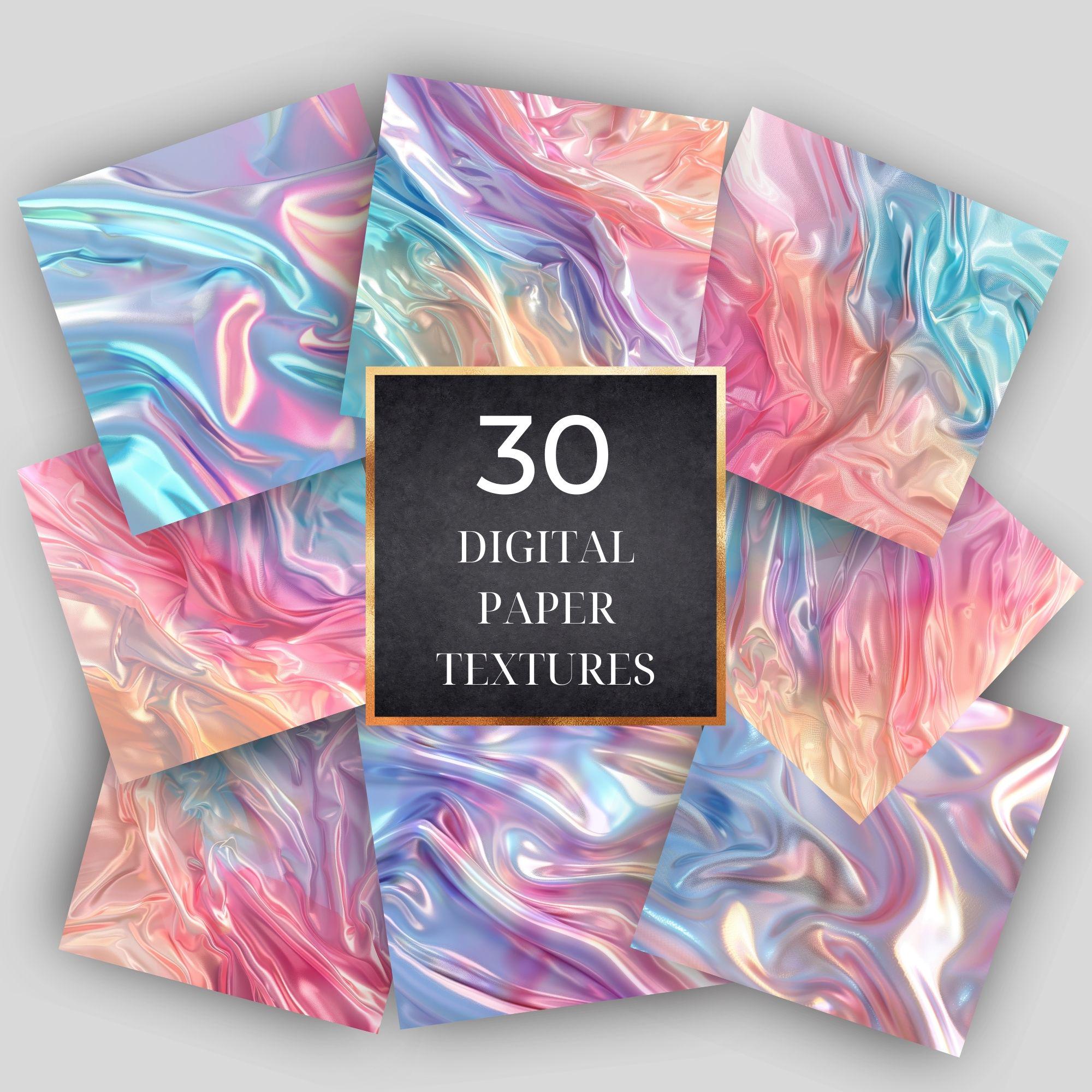 Calm Pastel Digital Paper-soft Rainbow Foil- Clipart-jpeg-commercial ...
