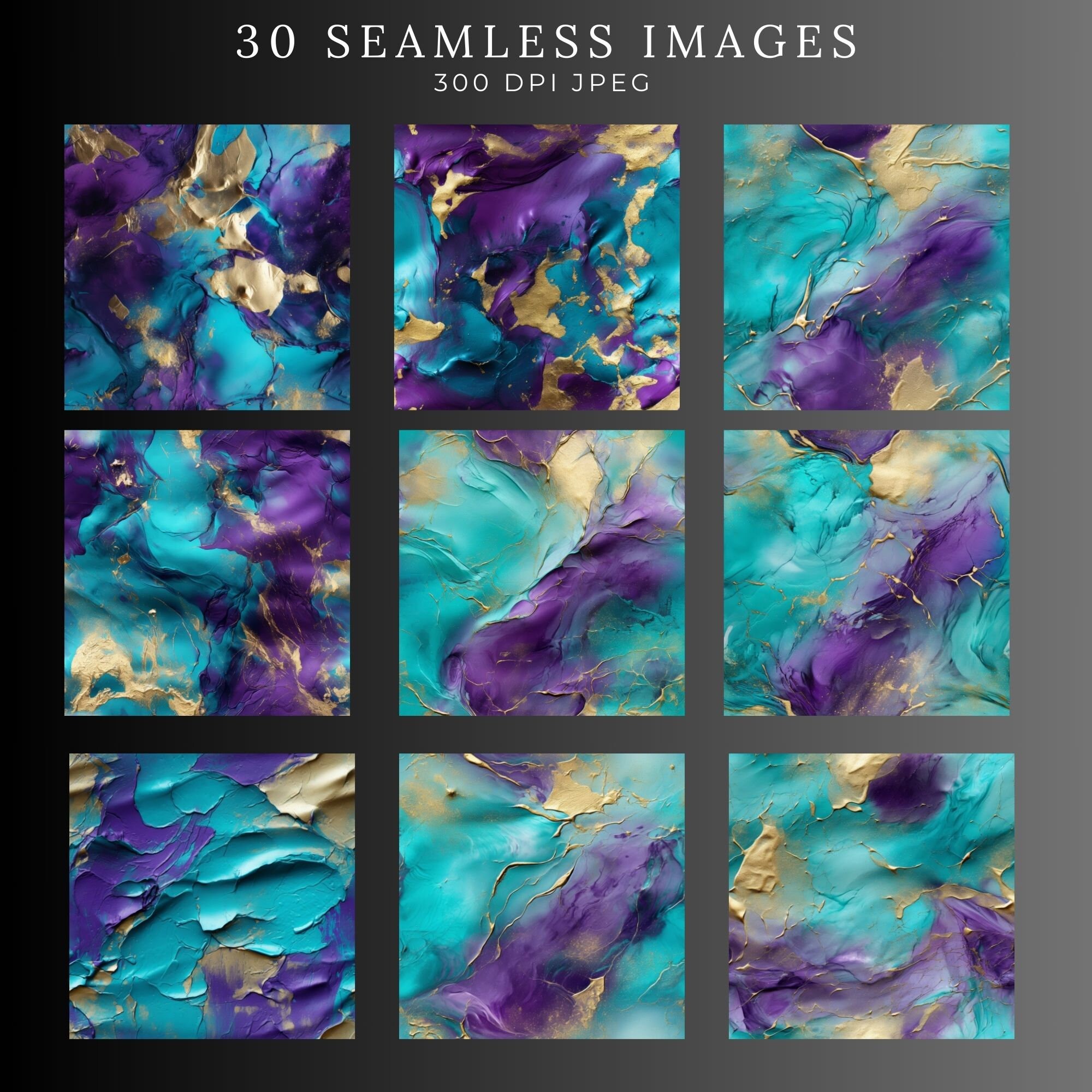 Purple Teal Gold Foil Digital Paper: Iridescent Texture (digital ...