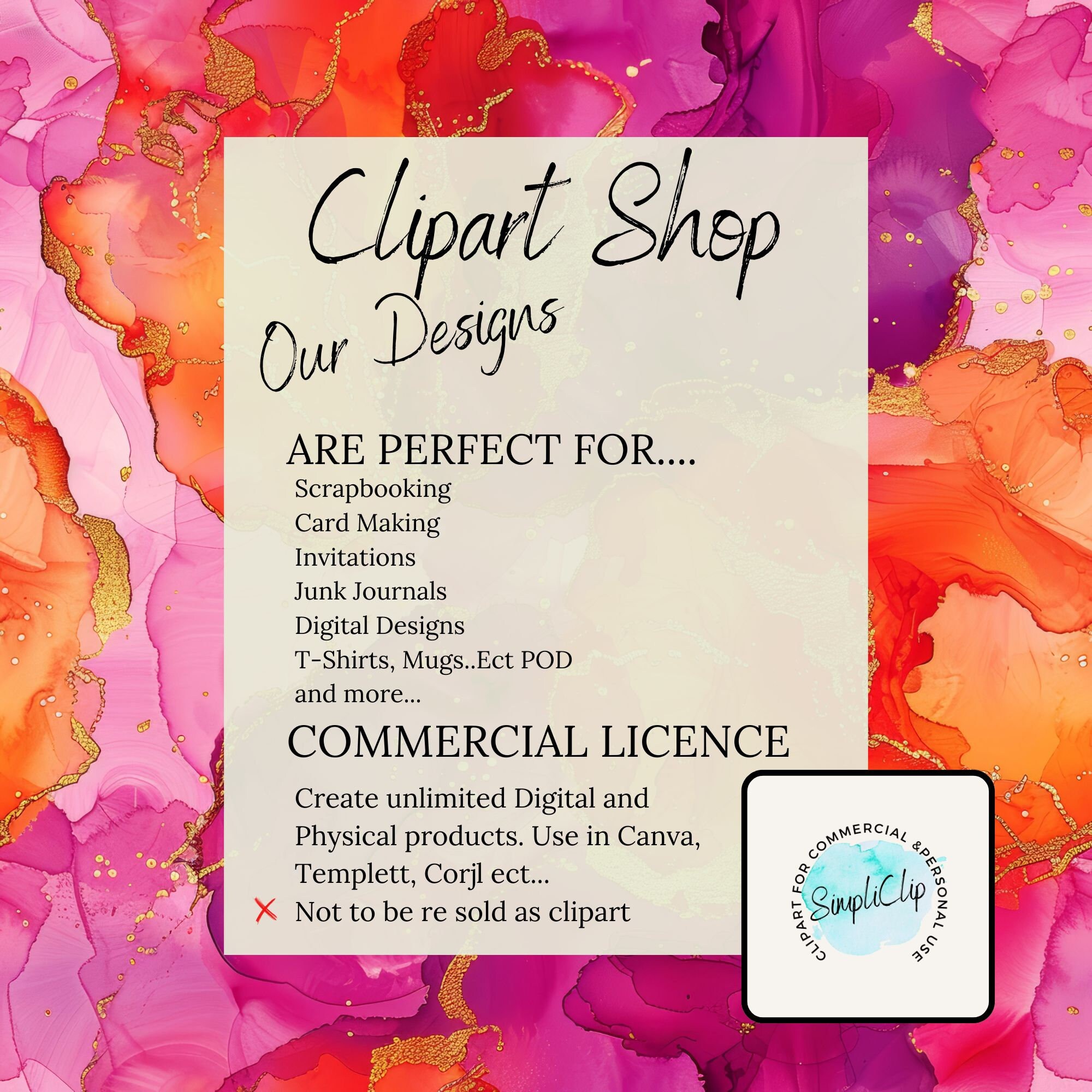 Hot Pink and Orange Alcohol Ink Seamless Digital Paper Clipart-jpeg ...