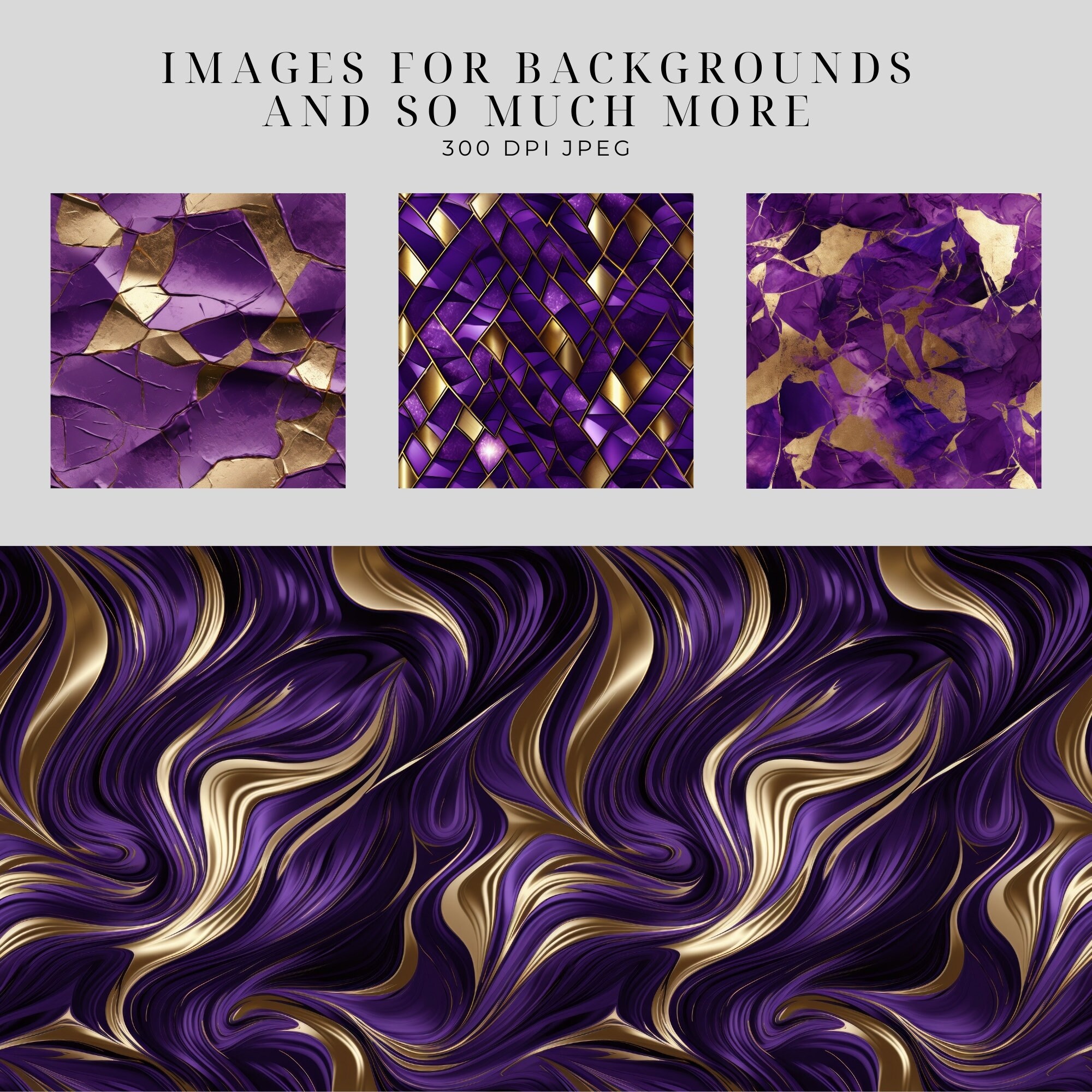 Purple & Gold Foil Texture Seamless Digital Paper Clipart-commercial ...