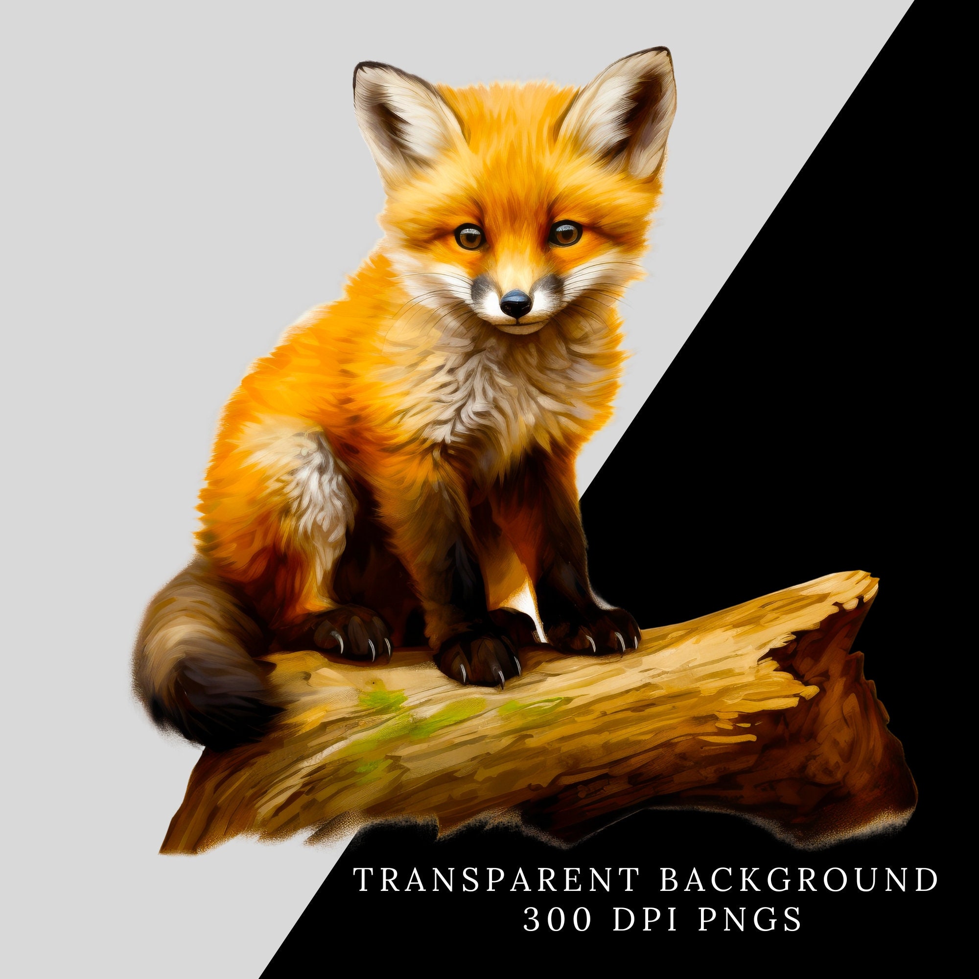 Digital Fox Clipart-cute Baby Foxes Woodland Animal-baby Shower, Cute ...