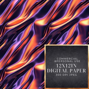 Halloween Foil Seamless Digital Paper-orange Purple and Black Foil ...