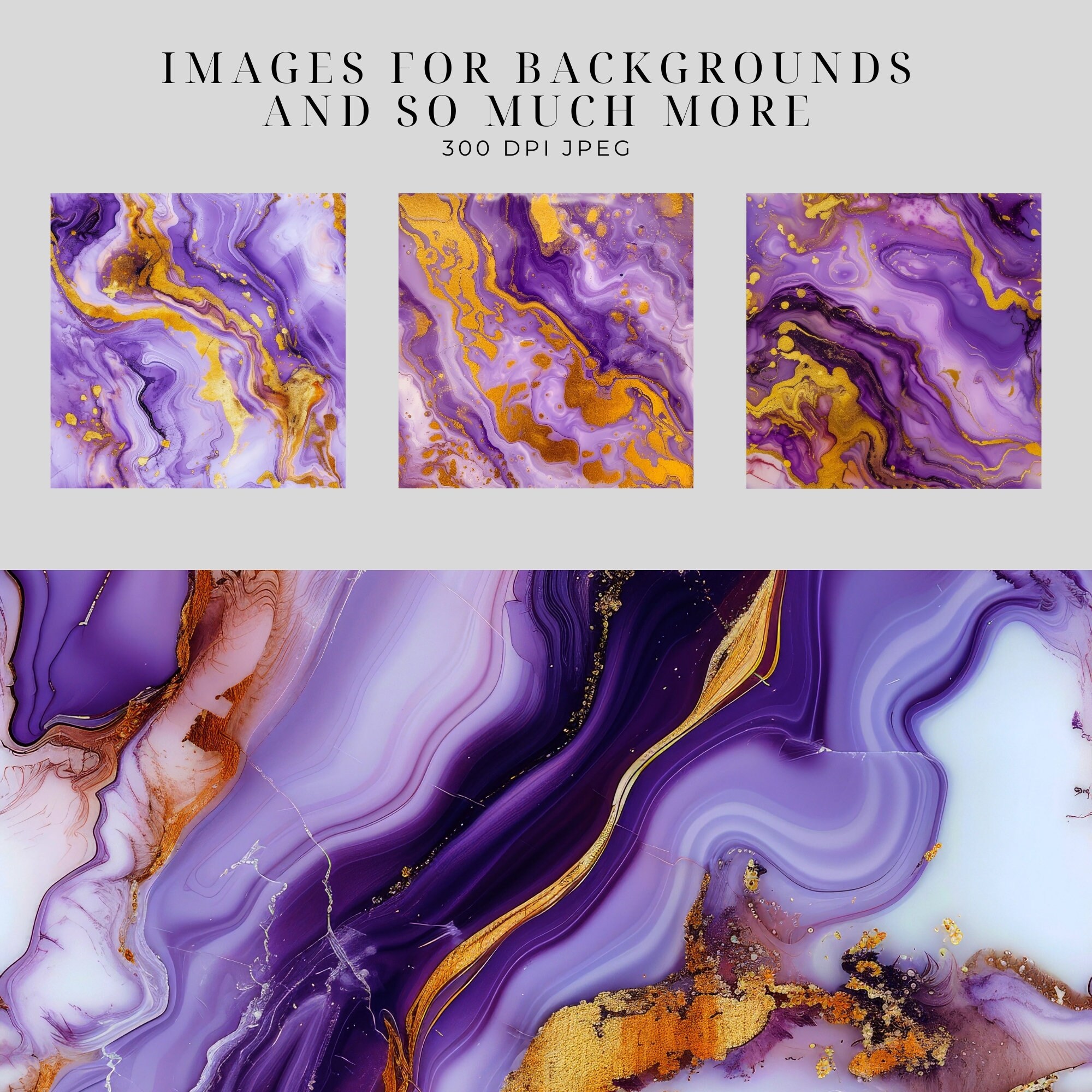 Purple and Gold Marble Digital Paper Texture Background Clipart ...