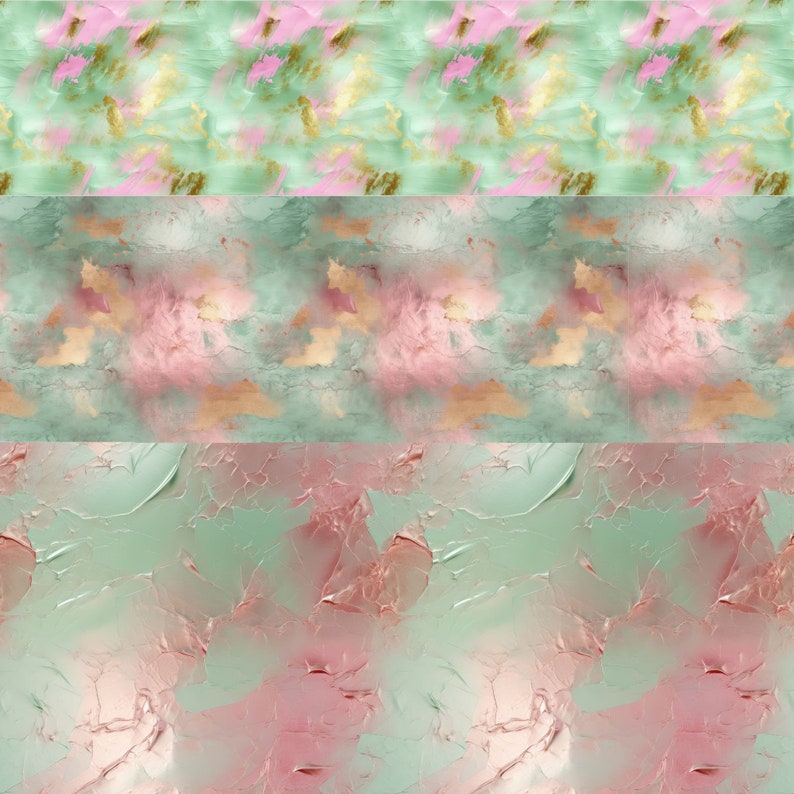Sage and Pink Digital Papers Seamless-metallic Marble Textures ...