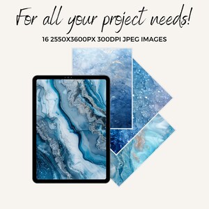 Light Blue Glitter Backgrounds-digital Papers-craft Supplies ...