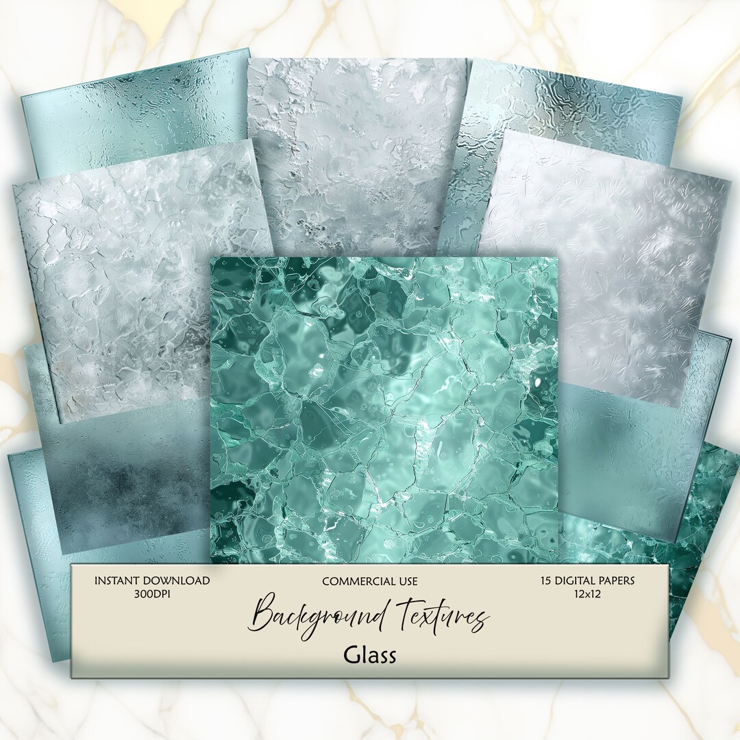 Glass Digital Papers- Frosted Glass Texture Background Clipart ...