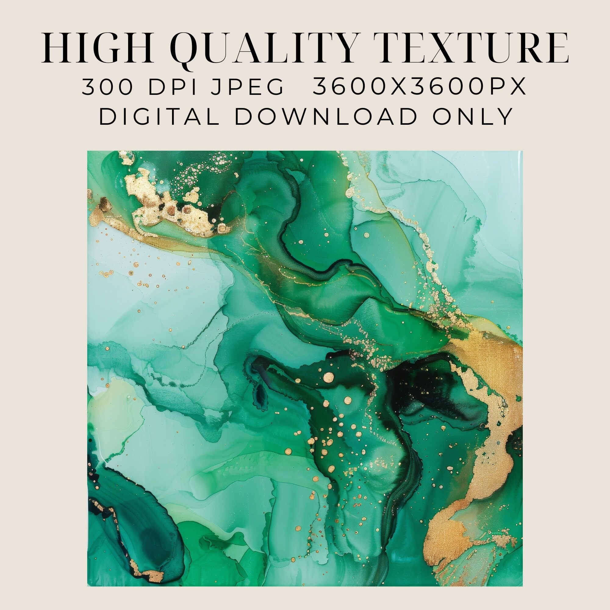 Emerald Green Digital Paper- Gold Alcohol Ink Texture Clipart-jpeg ...