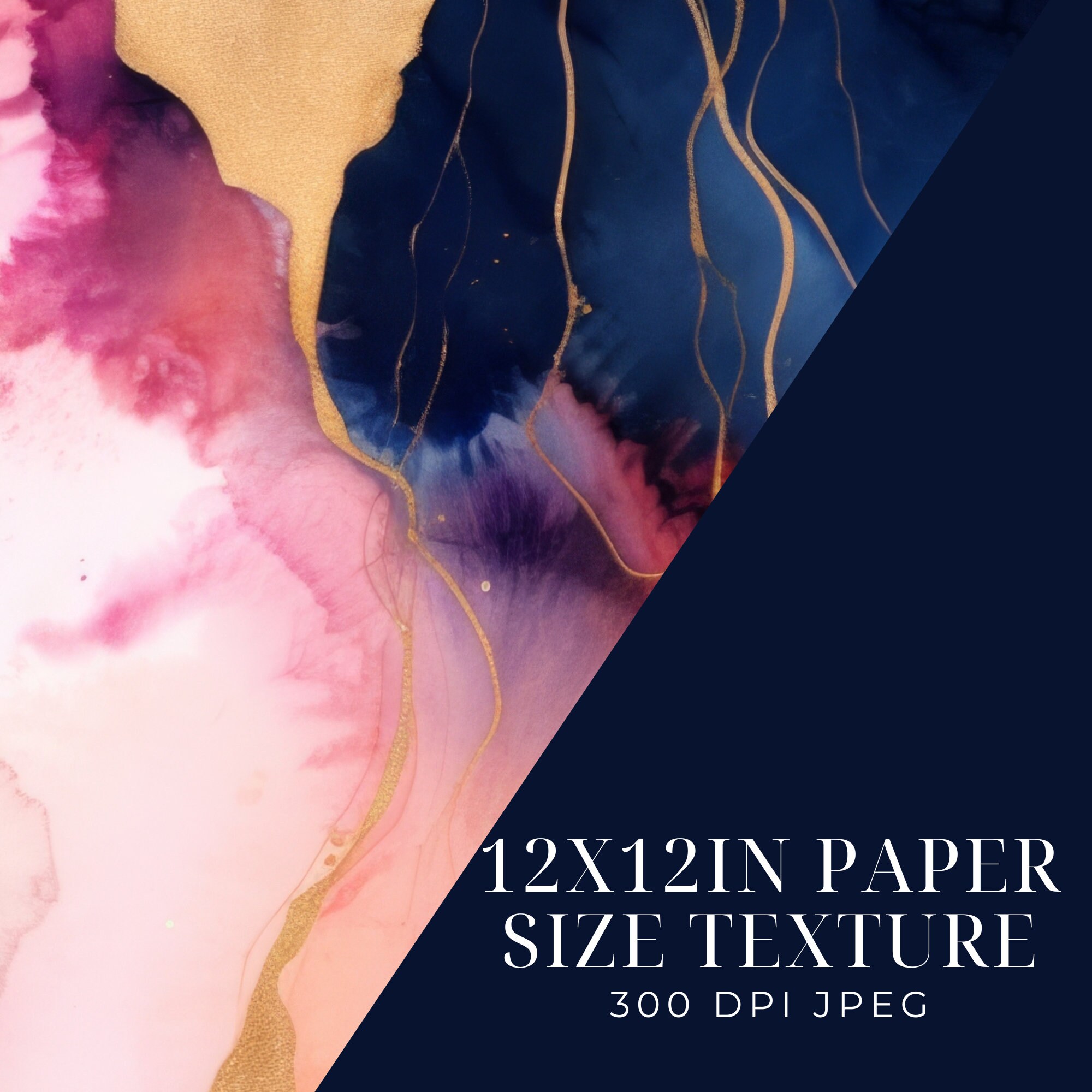 Navy Blue Pink Blush Alcohol Ink Texture Clipart-jpeg Images commercial ...
