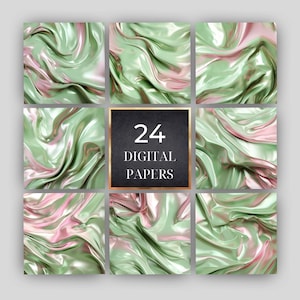 Sage and Pink Digital Papers- Textures Foil-gold- Clipart-jpeg ...