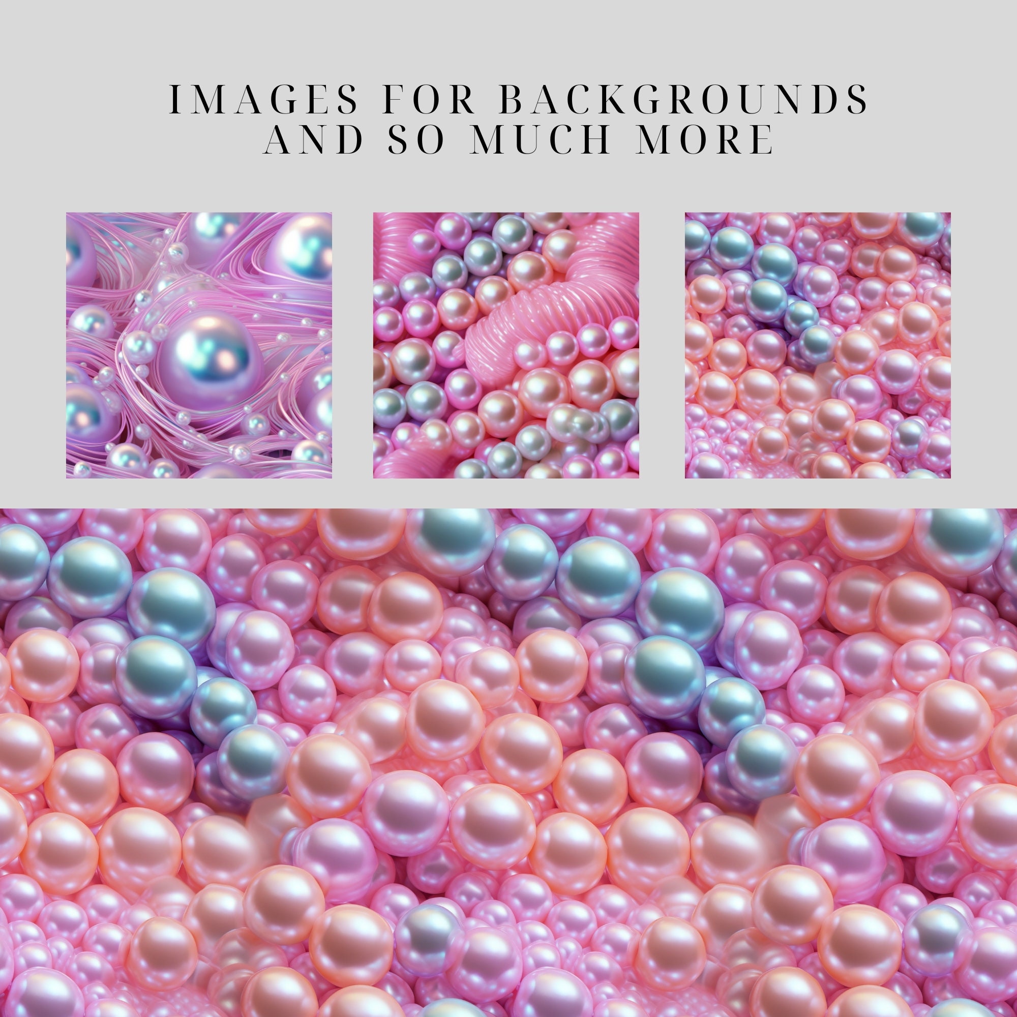 Iridescent Pink Pearl Patterns Seamless Digital Paper Clipart ...
