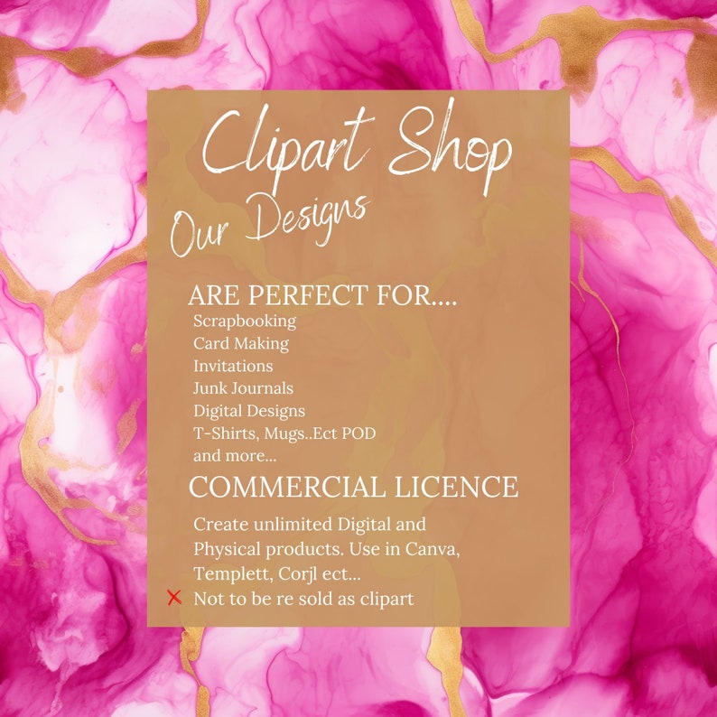 Hot Pink Foil Alcohol Ink Seamless Digital Paper Clipart-metallic ...