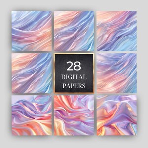 Calm Pastel Rainbow Gradient Digital Paper Texture-soft Rainbow Foil ...