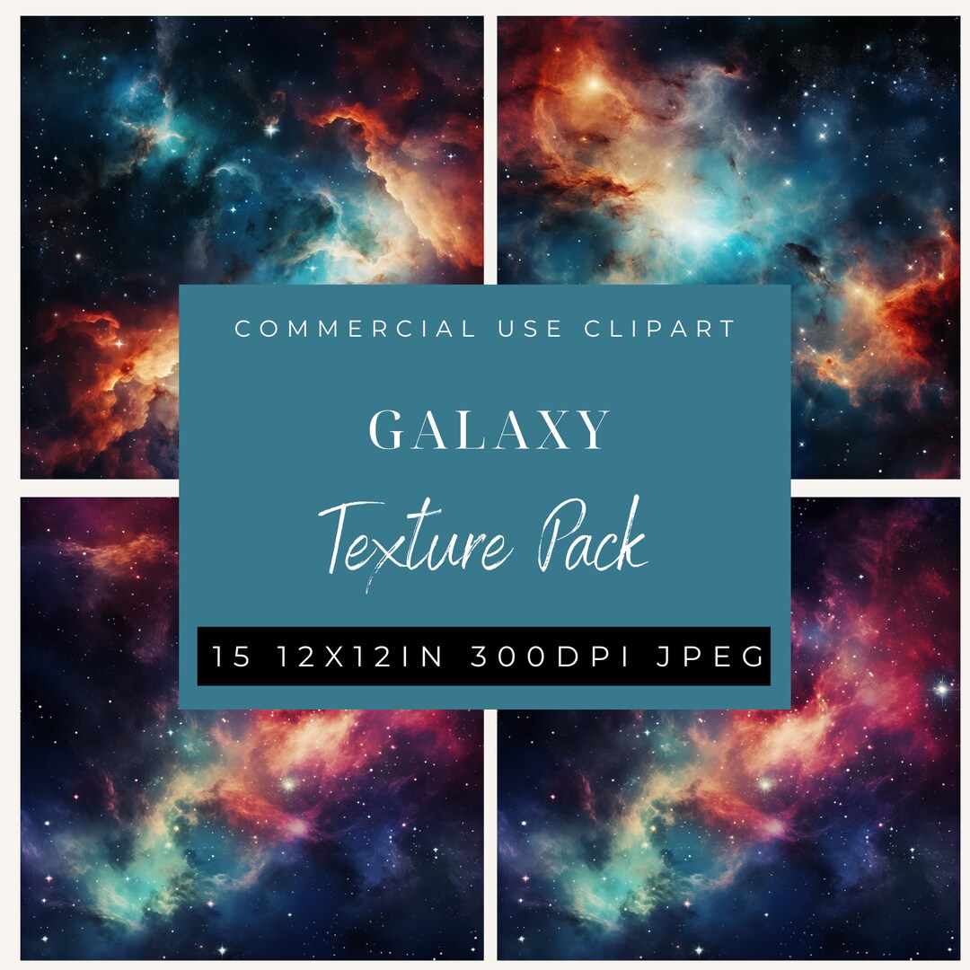 Galaxy Background Texture Clipart-jpeg Images -commercial Use 12x12in ...
