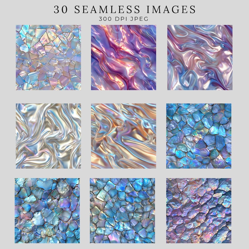 Iridescent Pearl Seamless Digital Paper Patterns-commercial Use ...