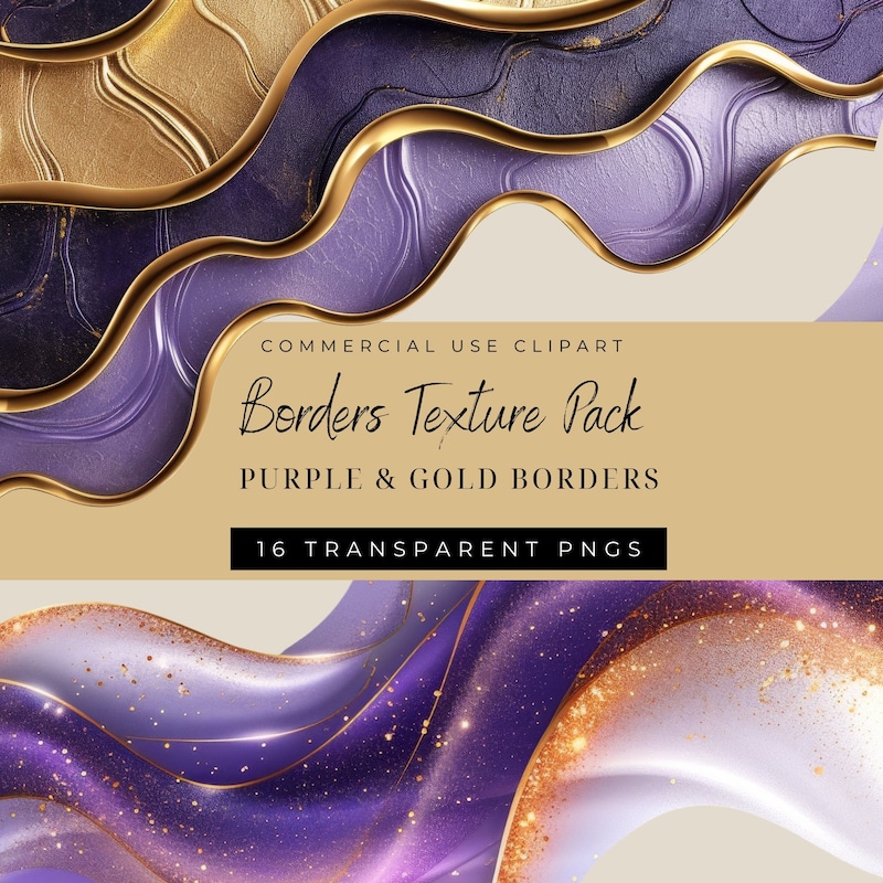 Purple and Gold Borders - Etsy