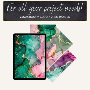 Green and Pink Digital Papers-backgrounds-paper Craft Supplies ...