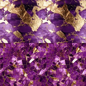 Purple & Gold Foil Texture Seamless Digital Paper Clipart-commercial ...