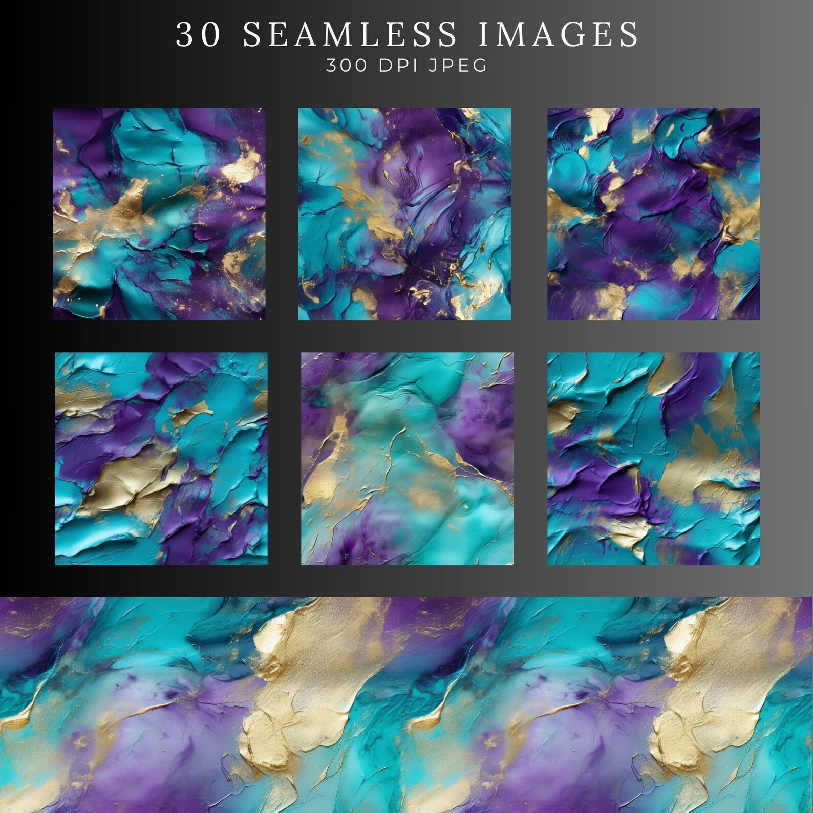 Purple Teal Gold Foil Digital Paper: Iridescent Texture (digital ...