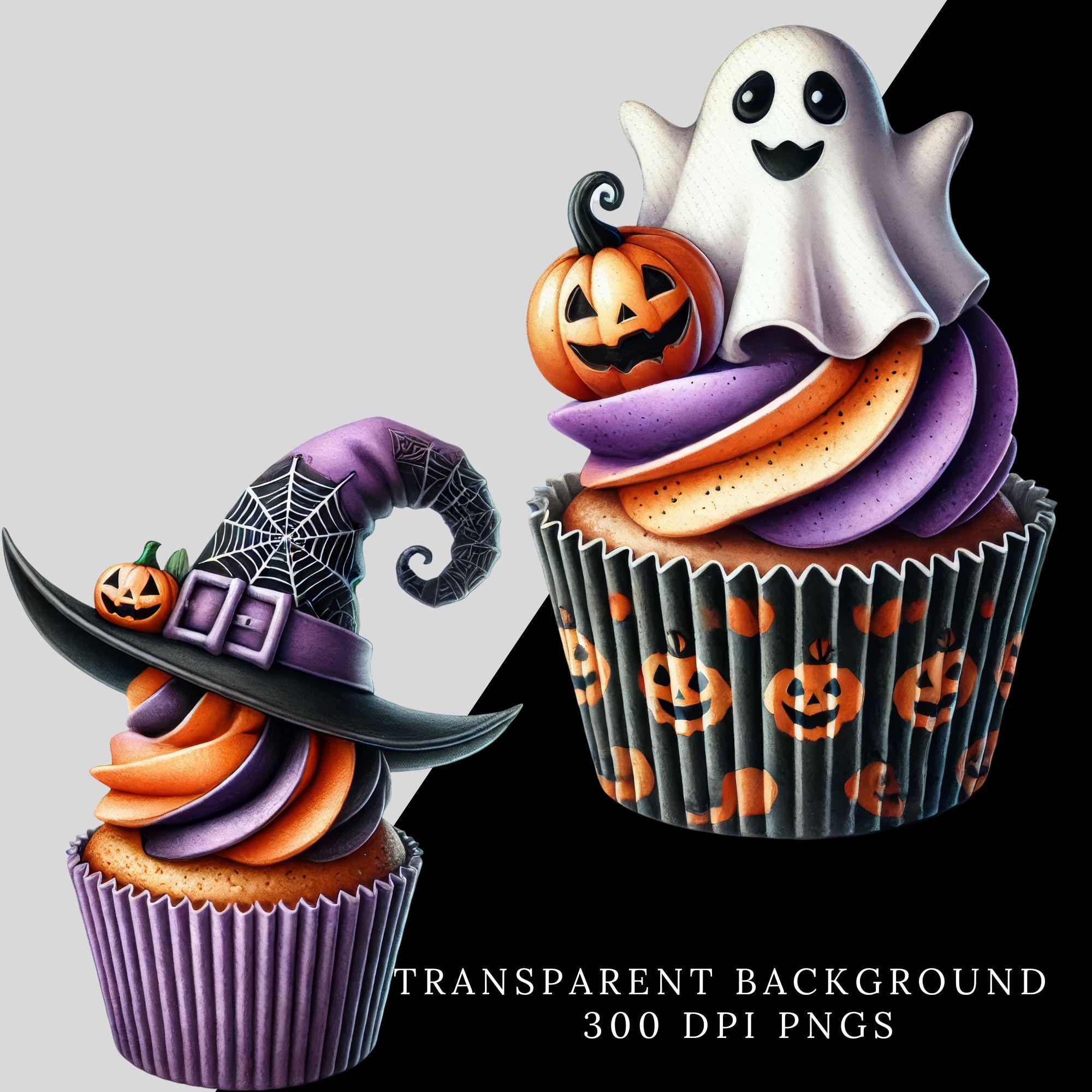 Halloween Cupcakes Clipart-dessert-treats-trick or Treat-spooky ...