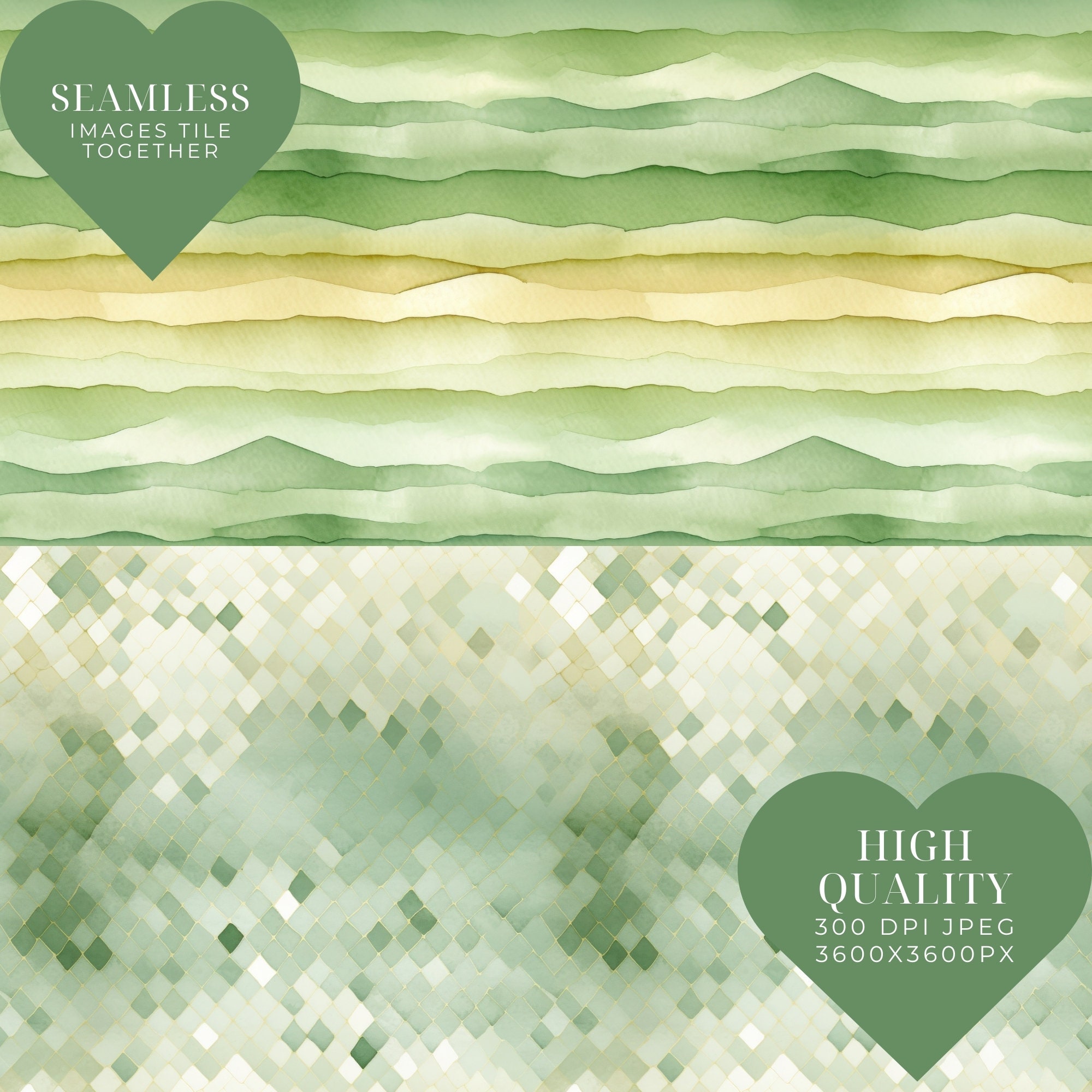 Sage Green Watercolor Seamless Digital Paper Clipart-digital Download ...